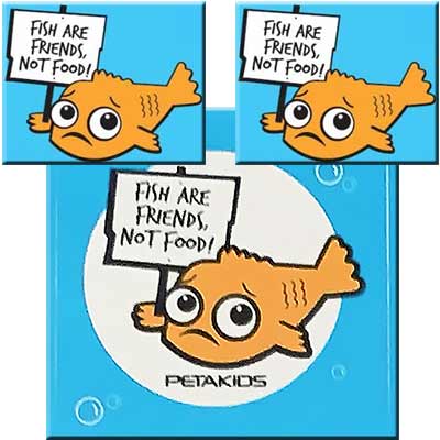 Free PETA Kids' Fish Stickers - Freebies and Free Samples by Mail